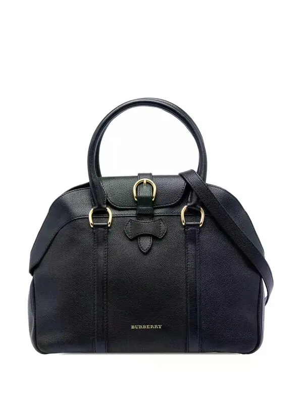 Burberry 2000-2017 Medium Leather Milverton Satchel - Black
