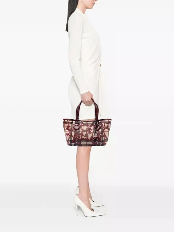 Burberry 2000-2017 House Check Hearts Gracie Tote Bag