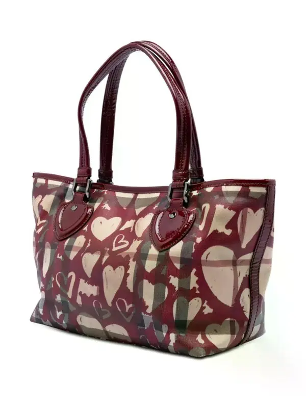 Burberry 2000-2017 House Check Hearts Gracie Tote Bag