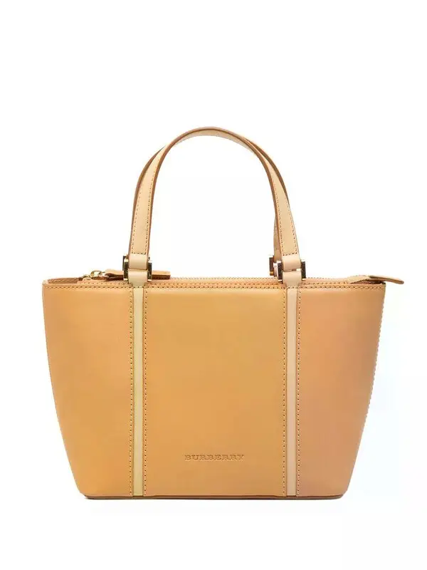 Burberry Leather Tote Bag - Brown