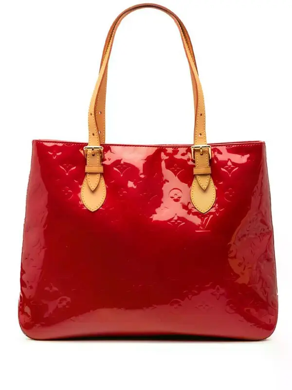 LOUIS VUITTON 2007 Monogram Vernis Brentwood Tote Bag - Red