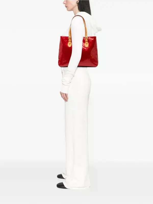 LOUIS VUITTON 2007 Monogram Vernis Brentwood Tote Bag - Red