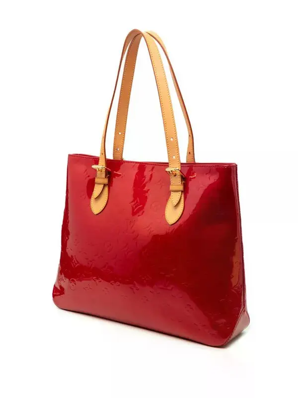 LOUIS VUITTON 2007 Monogram Vernis Brentwood Tote Bag - Red
