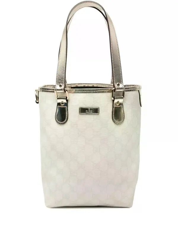 Gucci Gg Supreme Coated Canvas Tote Bag - White