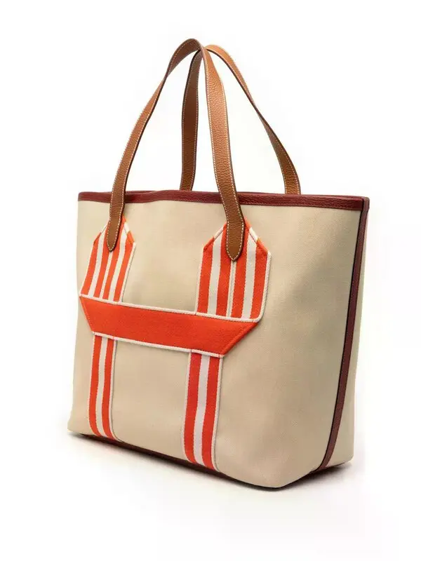 Hermès 2022 Toile And Clemence Pursangle Tote Bag - Neutrals