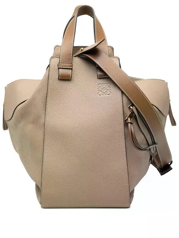 Loewe Grained Calfskin Hammock Satchel - Neutrals