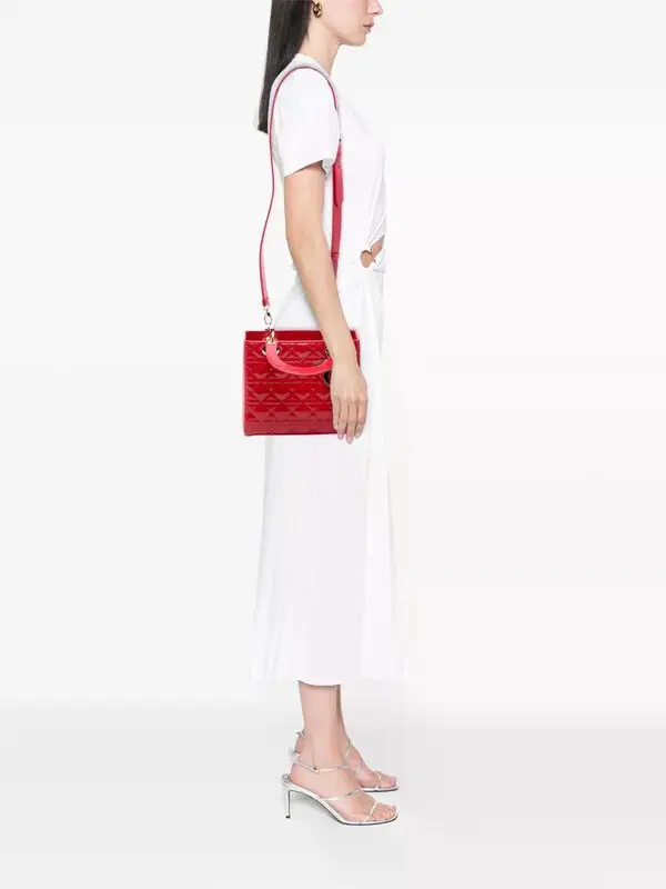 Dior 2017 Medium Patent Cannage Lady Satchel