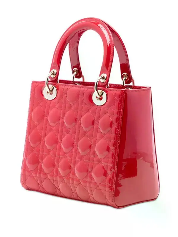 Dior 2017 Medium Patent Cannage Lady Satchel