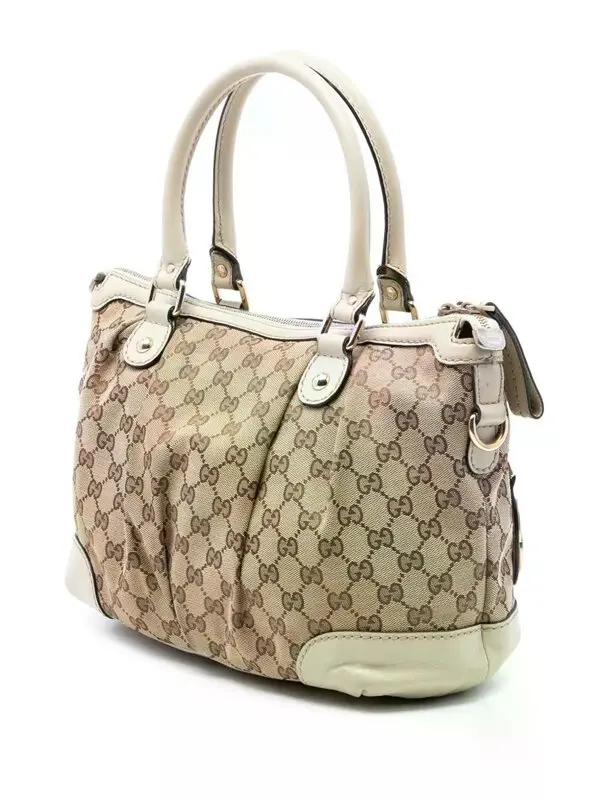 Gucci Gg Canvas Sukey Satchel - Neutrals