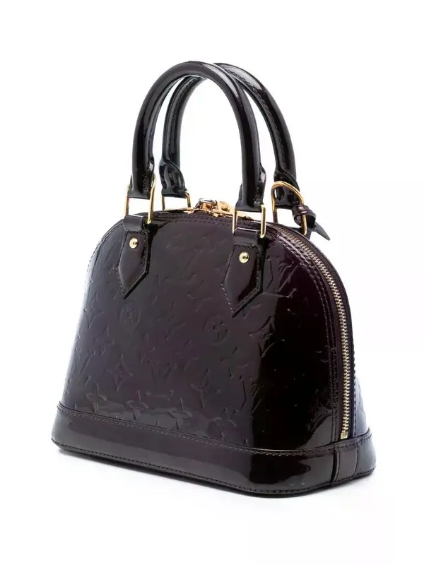 LOUIS VUITTON 2012 Monogram Vernis Alma Bb Satchel - Purple