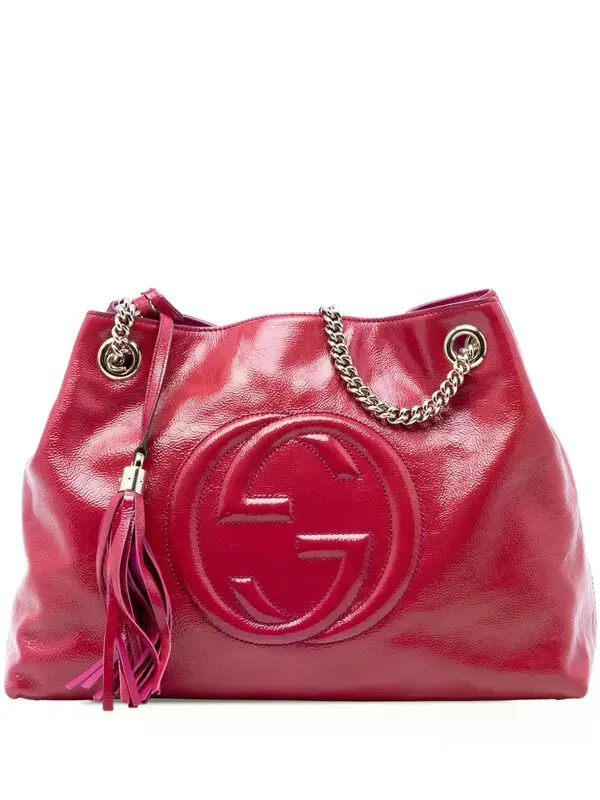 Gucci 2016-2025 Medium Patent Soho Chain Tote Bag