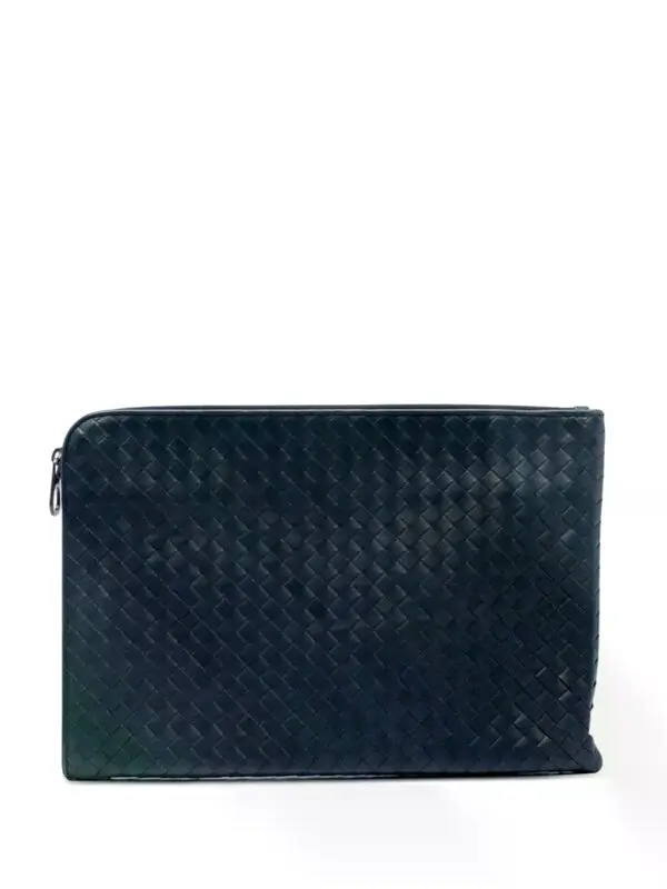 Bottega Veneta Nappa Intrecciato Clutch Bag - Blue