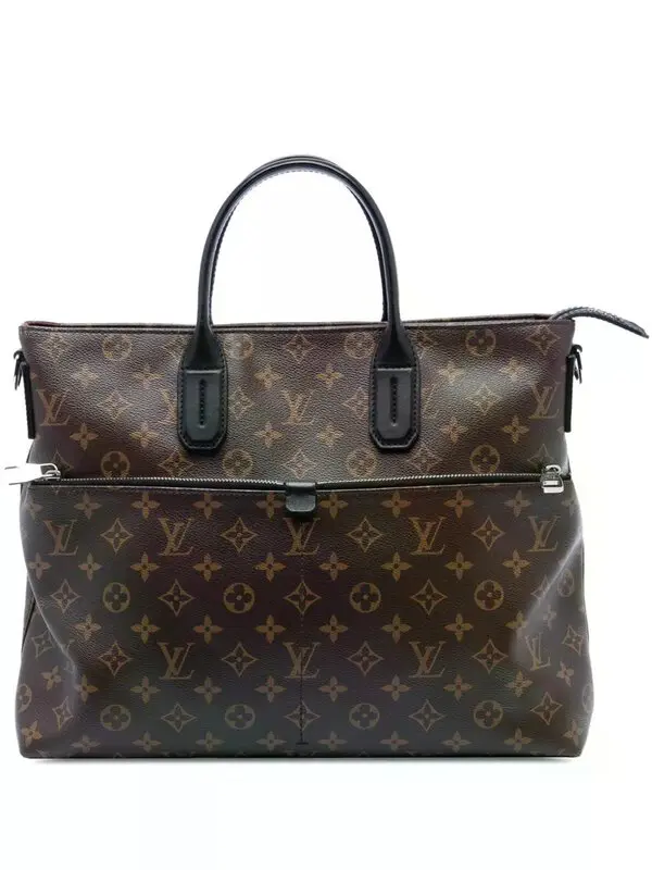 LOUIS VUITTON 2015 Monogram Macassar 7 Days A Week Satchel - Brown