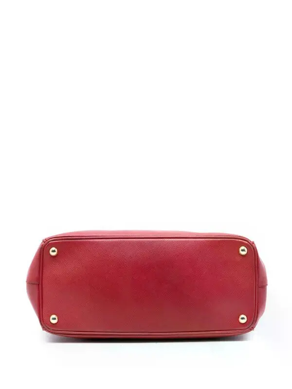 Prada Galleria Double Zip Satchel - Red