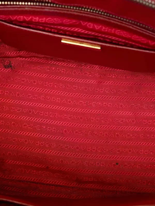 Prada Galleria Double Zip Satchel - Red