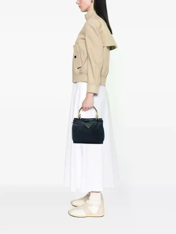 Prada 2000-2013 Tessuto Metal Handle Handbag