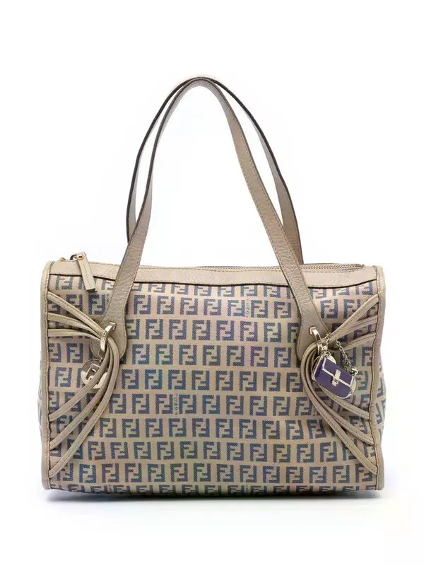 Fendi Zucchino Canvas Tote Bag - Neutrals