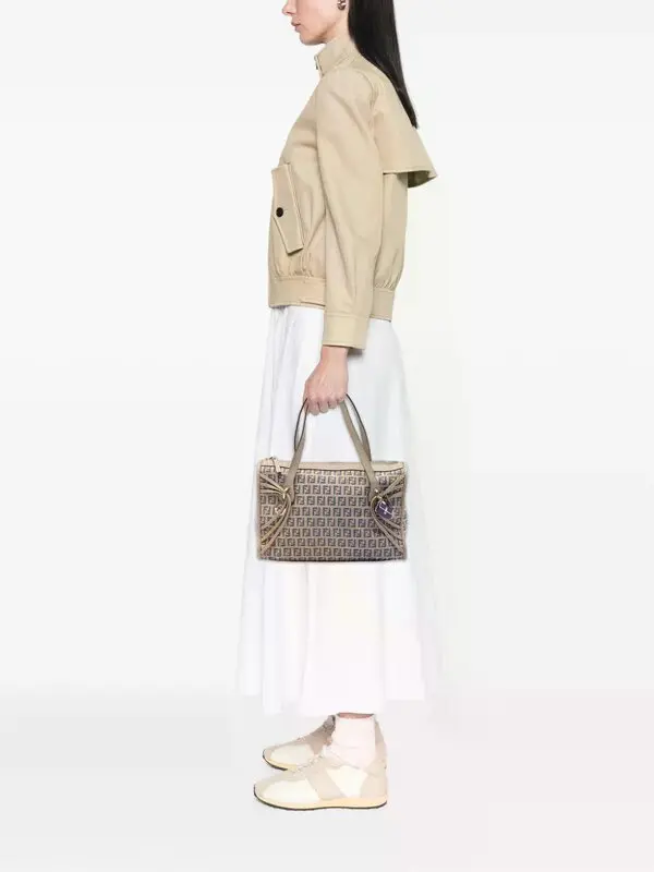 Fendi Zucchino Canvas Tote Bag - Neutrals