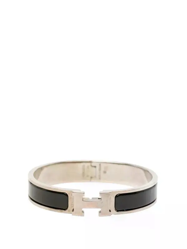 Hermès 20th Century Narrow Enamel Clic H Bracelet Pm - Black