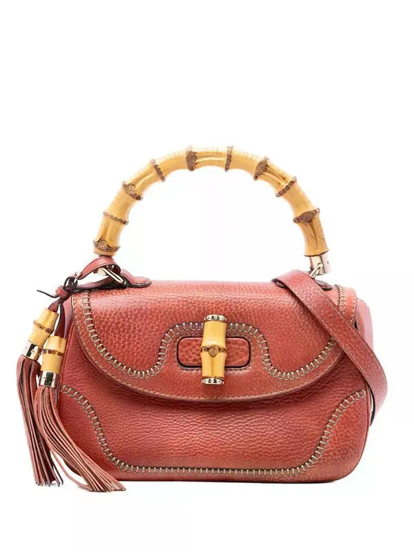 Gucci 2016-2026 Medium New Bamboo Satchel - Red