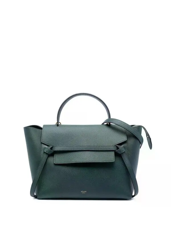 Celine 2018 Mini Grained Calfskin Belt Bag Satchel - Green