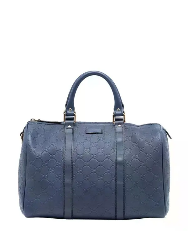 Gucci Medium Sissima Joy Boston Bag - Blue