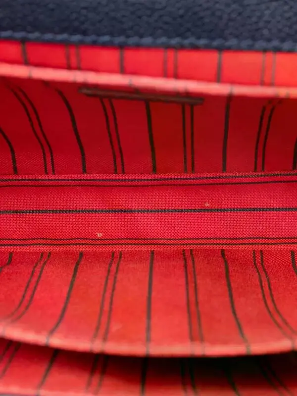 LOUIS VUITTON Monogram Empreinte Pochette Metis Satchel - Blue