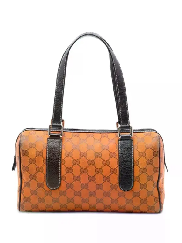Gucci Gg Canvas Boston Bag - Orange