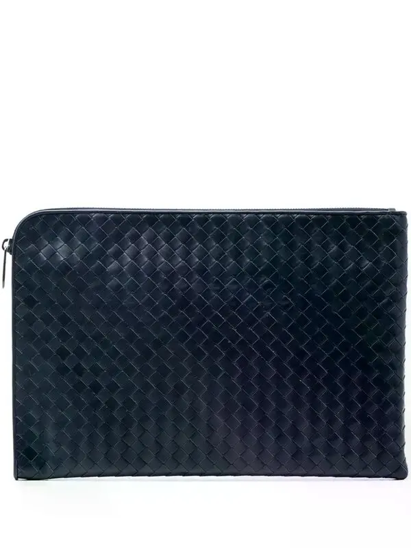 Bottega Veneta 2012-2025 Medium Nappa Intrecciato Document Case - Blue