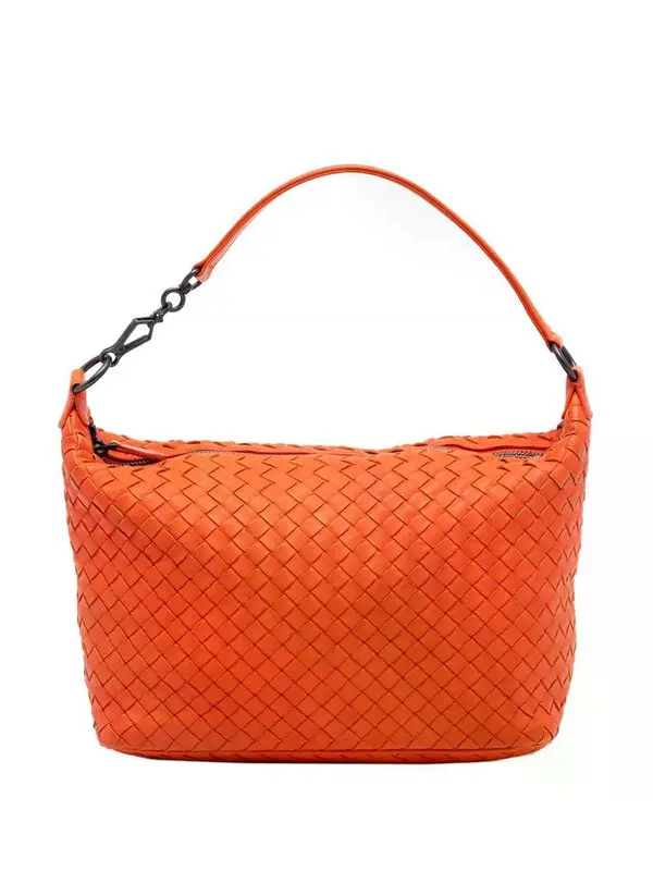 Bottega Veneta 2012-2026 Small Nappa Intrecciato Shoulder Bag - Orange