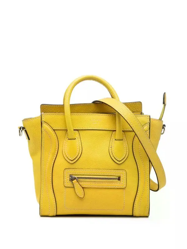 Celine 2011 Nano Grained Calfskin Luggage Satchel - Yellow
