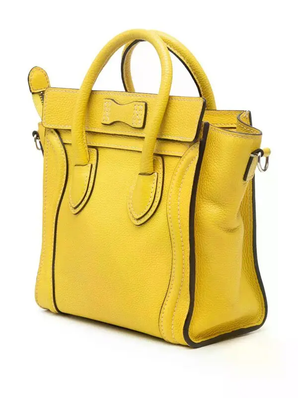 Celine 2011 Nano Grained Calfskin Luggage Satchel - Yellow