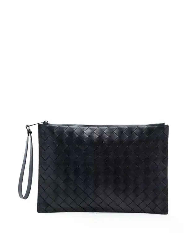 Bottega Veneta Nappa Intrecciato Clutch Bag - Black