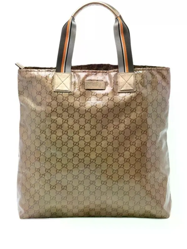 Gucci Gg Crystal Vertical Web Tote Bag