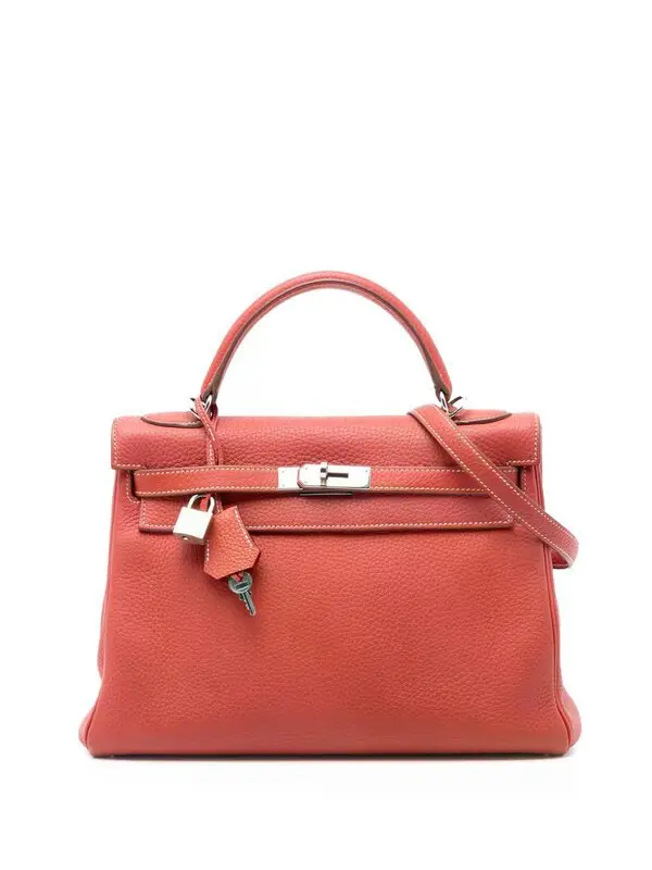 Hermès 2011 Clemence Kelly Ii Retourne 32 Satchel - Orange
