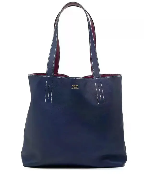 Hermès 2014 Clemence Double Sens 28 Tote Bag - Purple