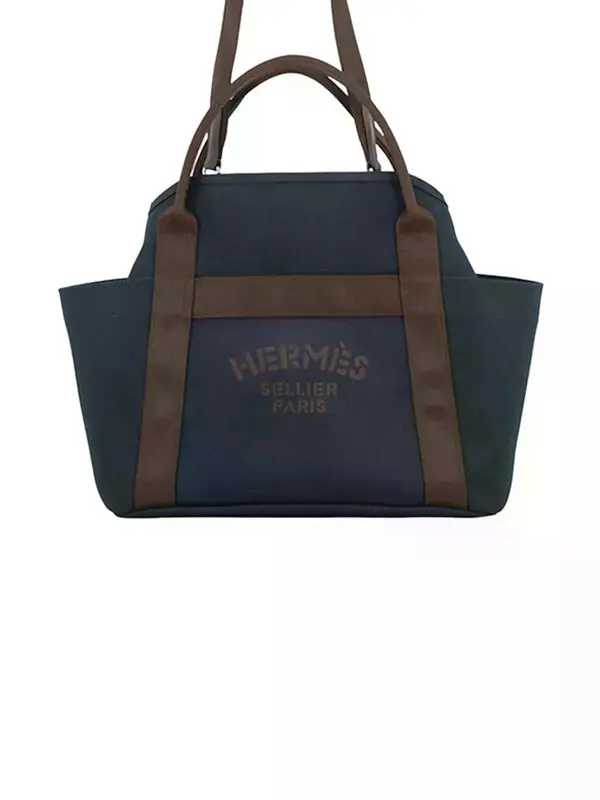 Hermès 2019 Toile Sac De Pansage Grooming Bag - Blue