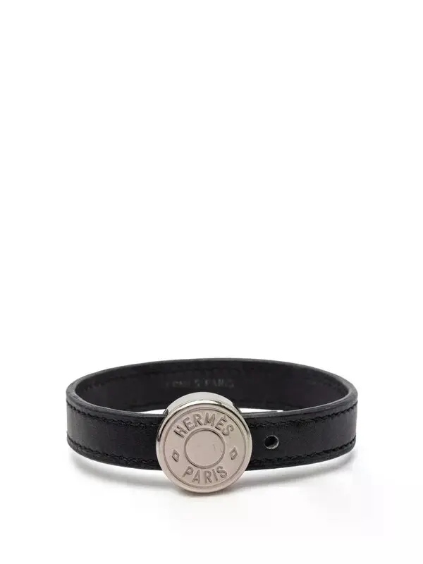 Hermès 2005 Swift Clou De Selle Looping Costume Bracelet - Black