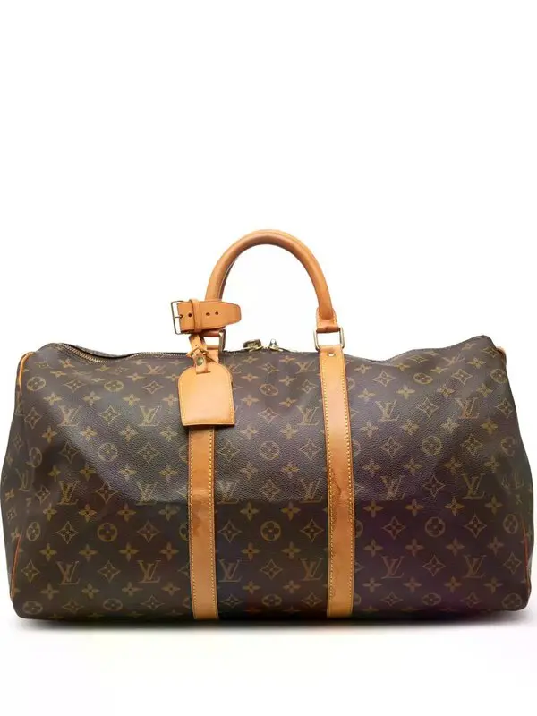 LOUIS VUITTON 1995 Monogram Keepall 50 Travel Bag - Brown