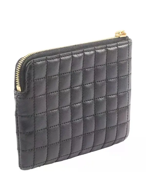 Celine 2010-2026 C Chain Quilted Coin Pouch - Black