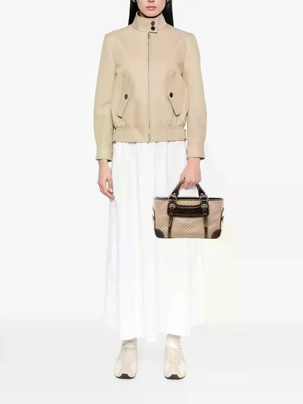 Celine 2007 Macadam Canvas Boogie Handbag - Brown
