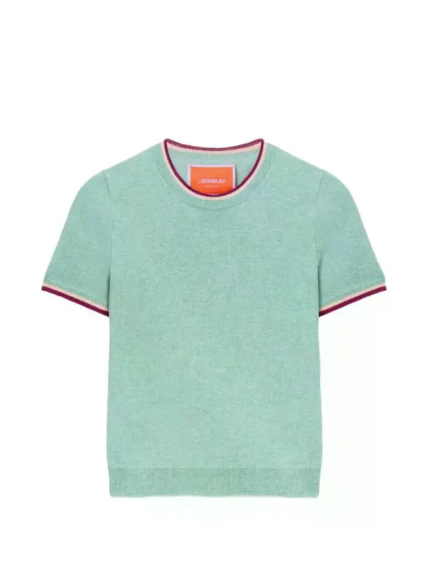 La DoubleJ Ribbed Trim T-shirt - Green