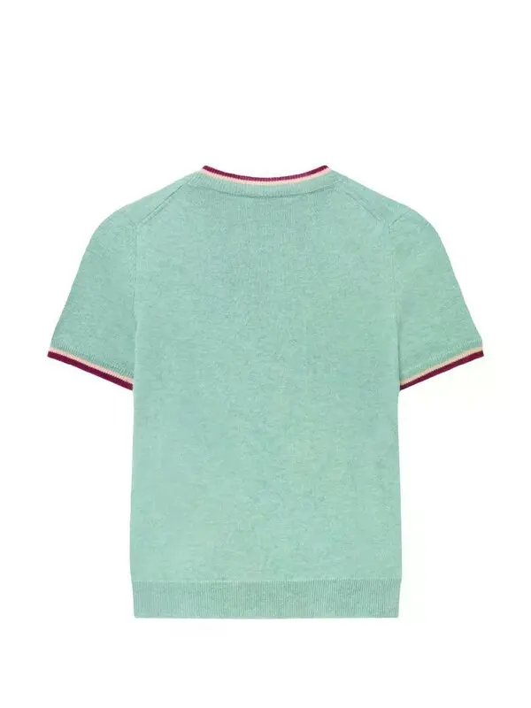 La DoubleJ Ribbed Trim T-shirt - Green