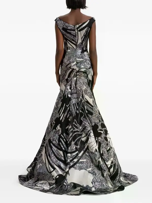 GEMY MAALOUF Bateau-collar Maxi Dress
