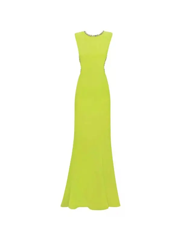 GEMY MAALOUF Embellished Open-back Maxi Dress - Yellow