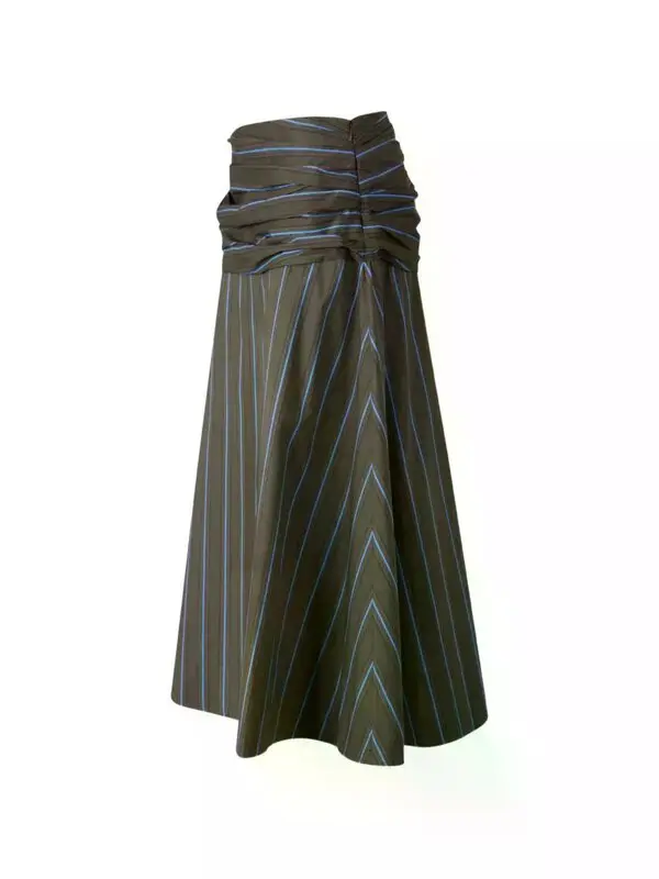 Staud Sol Striped Skirt - Blue