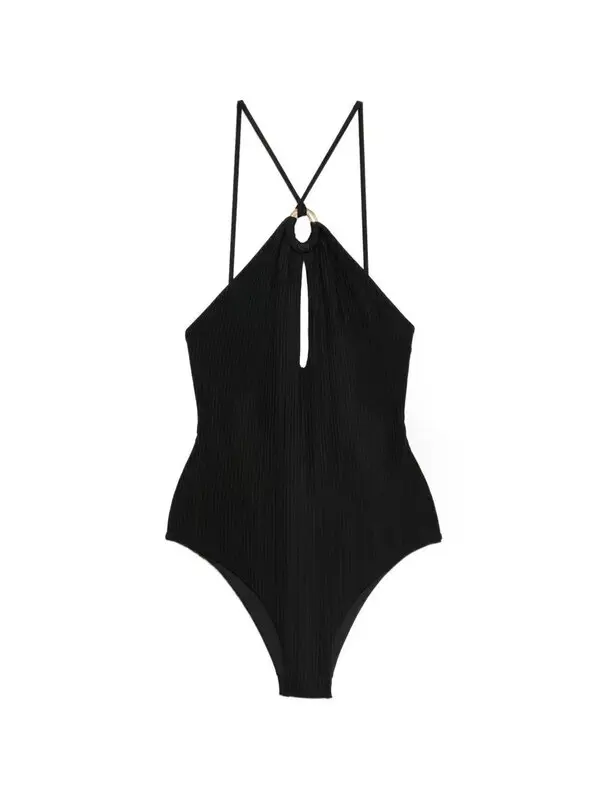 FISICO Ring-detail One-piece Swimsuit - Black