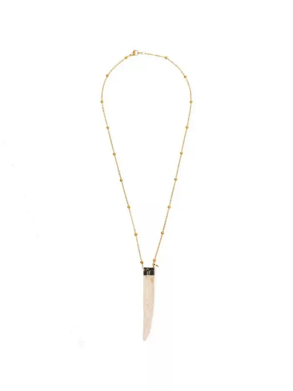 BLAKLACE Beaded Pendant Necklace - Gold