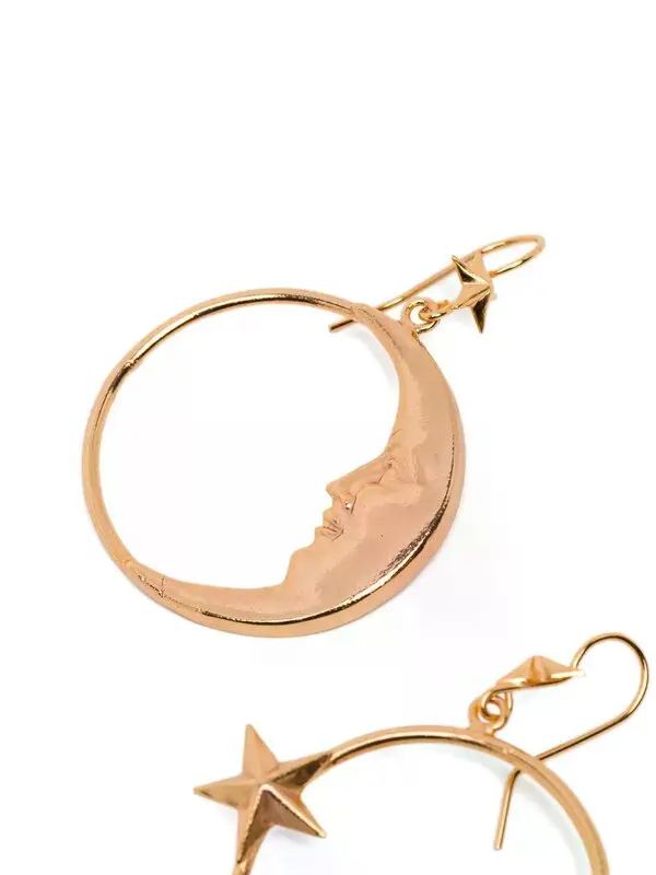 BLAKLACE Star Circle Hoop Earrings