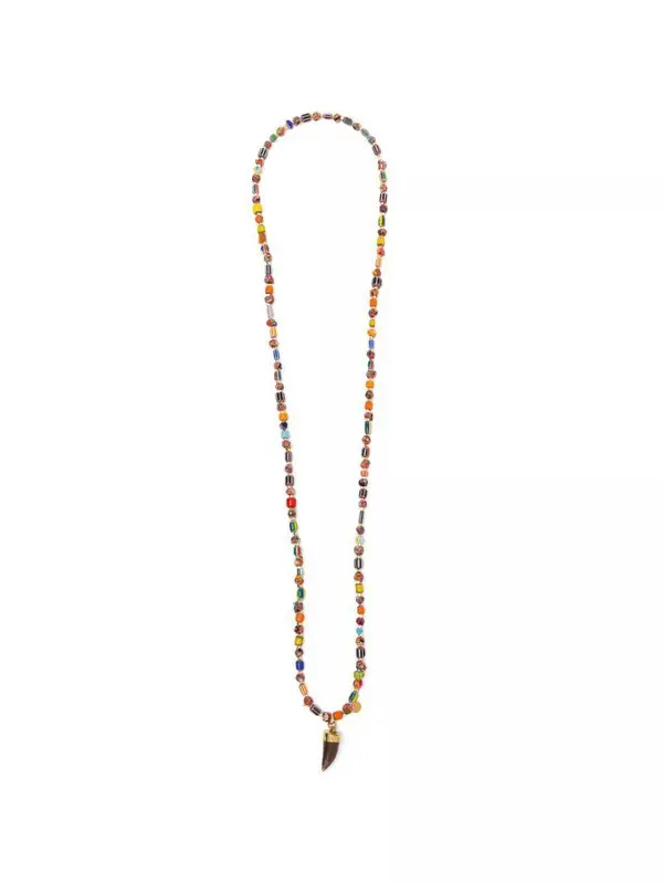 BLAKLACE Beaded Pendant Necklace - Brown